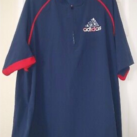 adidas | Shirts | Men Adidas Baseball Warmup Shirt Usa Flag Logo Size ...